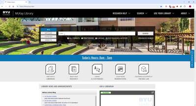 Finding Citation Through the McKay Library Website - BYU-Idaho