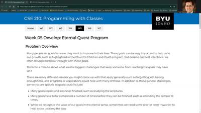 CSE 210 : Week 5 Assignment - BYU-Idaho
