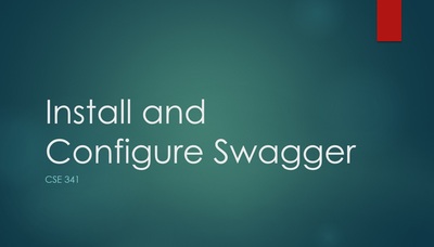 CSE 341 - Install and Configure Swagger - BYU-Idaho