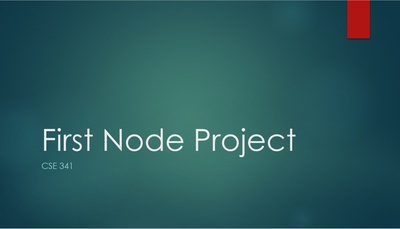 CSE 341 First Node Project with Express - BYU-Idaho