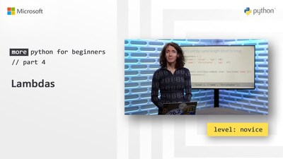 Lambdas | More Python for Beginners [4 of 20] - BYU-Idaho