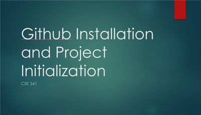 CSE 341 Github Installation and Project Intitialization - BYU-Idaho