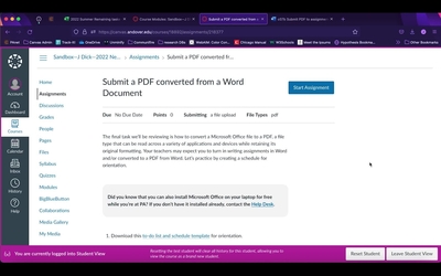 Converting a Word Document to PDF - MediaSpace