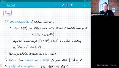 MATH 595 Quantum channels I: Tuesday, Feb 9 - Illinois Media Space