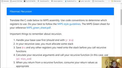 Live coding example: Fib recursion (Callee save) - Illinois Media Space