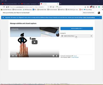 Editing timing in YouTubes editor.mp4 - Illinois Media Space