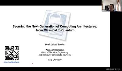 Special Seminar - Jakub Szefer, “Securing the Next-Generation of Computing Architectures: From ...