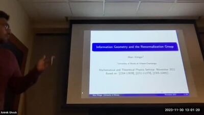 Marc Klinger-Information Geometry and the Renormalization Group - Illinois Media Space