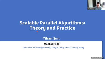 Colloquium - Yihan Sun, "Scalable Parallel Algorithms" - Illinois Media Space