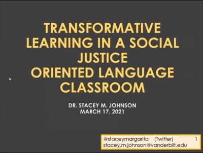 Transformative Learning in Social Justice Oriented Classrooms ...