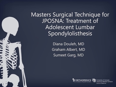Treatment of Adolescent Lumbar Spondylolisthesis - POSNAcademy