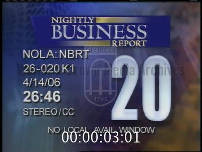 Nightly Business Report Special. [2006-04-14], The Gulf Coast: Will They Return? | Part 2 of 2 ...
