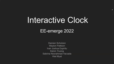 EE-Emerge Interactive Clock - University of California, Davis