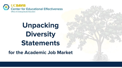 Unpacking Diversity Statements (GET Workshop) - University of California, Davis