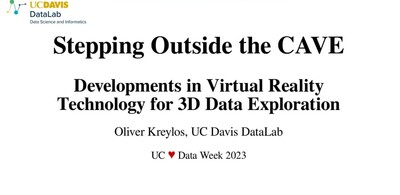 Stepping Outside the CAVE: Developments in Virtual Reality Technology for 3D Data Exploration ...