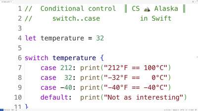 Control flow constructs using switch..case - University of Alaska Fairbanks
