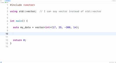 Vector, Part 2) Iterate over contents of vector in C++ - University of Alaska Fairbanks