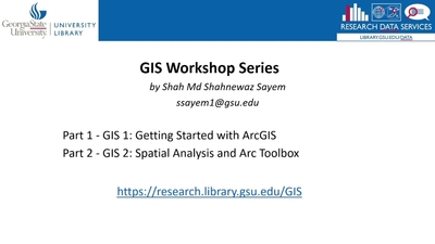 GIS 2: Spatial Analysis and Arc Toolbox (Spring 2023 update) - Georgia State University