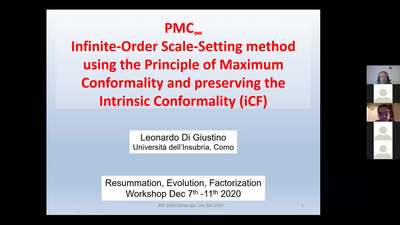 REF2020: Leonardo Di Giustino- The PMC$_\infty$: Infinite-Order Scale-Setting method using the ...