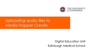 How to upload audio files to Media Hopper Create - Media Hopper Create