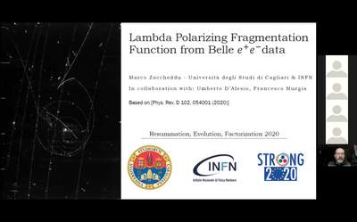 REF2020: Marco Zaccheddu- Lambda Polarizing fragmentation function from Belle e+e- data - Media ...