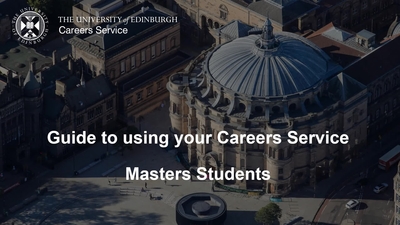 Masters students - Guide to using the Careers Service - Media Hopper Create