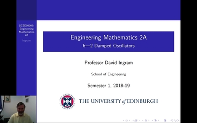 Lecture 6 Part 2: Damped oscillators - Media Hopper Create