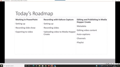 A workflow with PPT Kaltura and MHC - Media Hopper Create