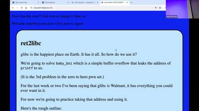 Ret2libc - UD Capture | University of Delaware