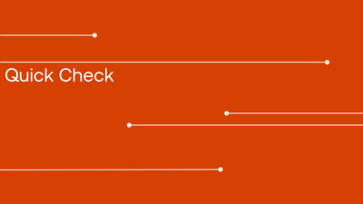 Quick Check - Product Training - US | Thomson Reuters