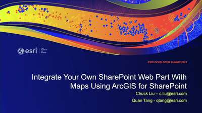 Integrate Your Own SharePoint Web Part With Maps Using ArcGIS for SharePoint - Esri Videos: GIS ...
