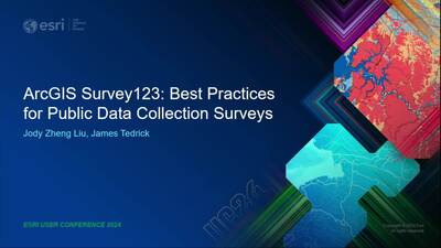 ArcGIS Survey123: Best Practices for Public Data Collection Surveys - Esri Videos: GIS, Events ...