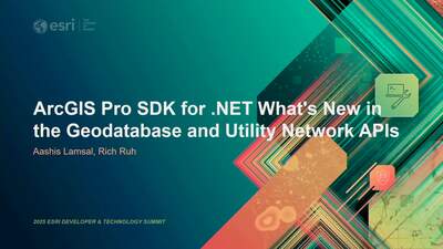 ArcGIS Pro SDK for .NET: What's New in the Geodatabase and Utility Network APIs - Esri Videos ...