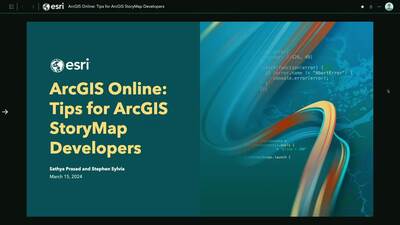 ArcGIS Online: Tips for ArcGIS StoryMap Developers - Esri Videos: GIS, Events, ArcGIS Products ...
