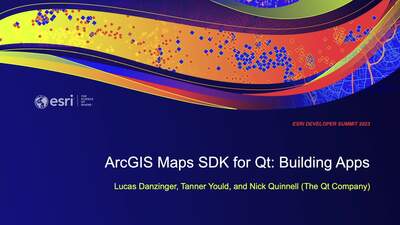 ArcGIS Maps SDK for Qt: Building Apps - Esri Videos: GIS, Events, ArcGIS Products & Industries