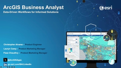 ArcGIS Business Analyst Webinar: Data-driven workflows for informed solutions - Esri Videos: GIS ...