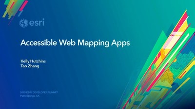 Accessible Web Mapping Apps: ARIA, WCAG and 508 Compliance - Esri Videos: GIS, Events, ArcGIS ...