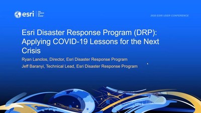 (11224) Esri Disaster Response Program (DRP) with COVID-19 Response - Esri Videos: GIS, Events ...