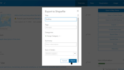 Problem: The Export Button is Disabled in ArcGIS Online - Esri Videos: GIS, Events, ArcGIS ...