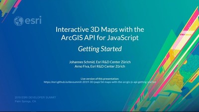 Interactive 3D Maps with the ArcGIS API for JavaScript: Getting Started - Esri Videos: GIS ...