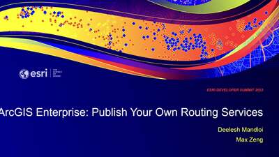 ArcGIS Enterprise: Publish Your Own Routing Services - Esri Videos: GIS, Events, ArcGIS Products ...