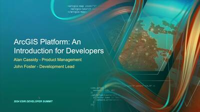Overview of ArcGIS Platform: Location Services, APIs, and Tools for Developers - Esri Videos ...