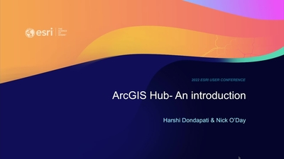 ArcGIS Hub: An Introduction - Esri Videos: GIS, Events, ArcGIS Products & Industries