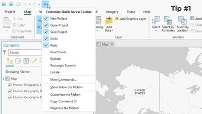 Customize the Quick Access Toolbar in ArcGIS Pro - Esri Videos: GIS, Events, ArcGIS Products ...