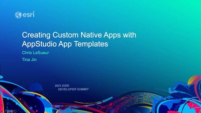 Creating Custom Native Apps with AppStudio App Template - Esri Videos: GIS, Events, ArcGIS ...