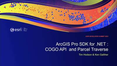 ArcGIS Pro SDK for .NET: COGO API and Parcel Traverse - Esri Videos: GIS, Events, ArcGIS ...