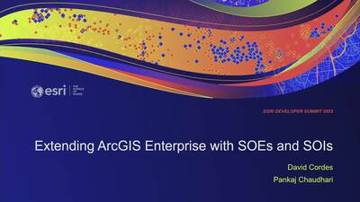 Extending ArcGIS Enterprise with SOEs and SOIs - Esri Videos: GIS, Events, ArcGIS Products ...