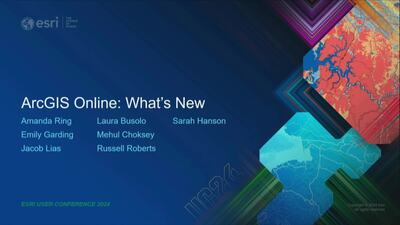 ArcGIS Online: What's New - Esri Videos: GIS, Events, ArcGIS Products & Industries