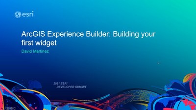 ArcGIS Experience Builder: Building Your First Widget - Esri Videos: GIS, Events, ArcGIS ...