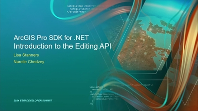 ArcGIS Pro SDK for .NET: Introduction to the Editing API - Esri Videos: GIS, Events, ArcGIS ...